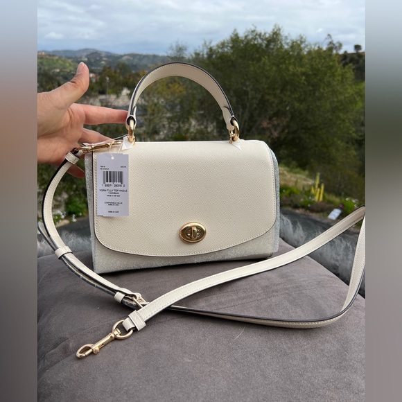 Coach | Bags | Coach Tilly Top Handle Satchel Cream Color | Poshmark